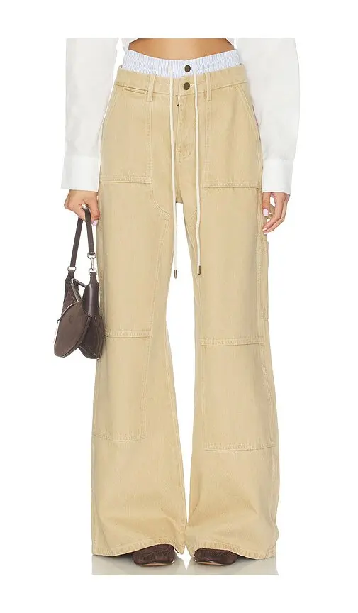Monse Double Waistband Wide Leg Pant