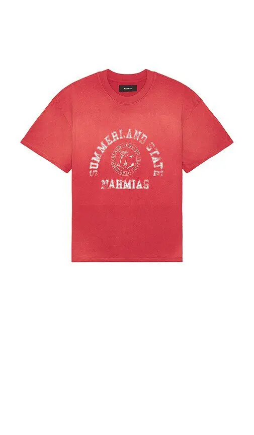 NAHMIAS Summerland State Boxy Tee In Red