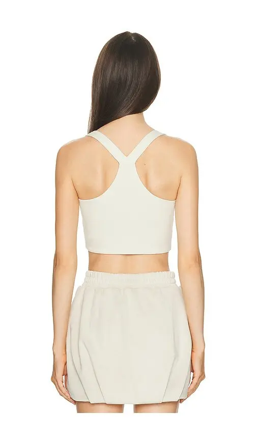 GOLD HINGE Bustier Y Back Bra Top In Ivory