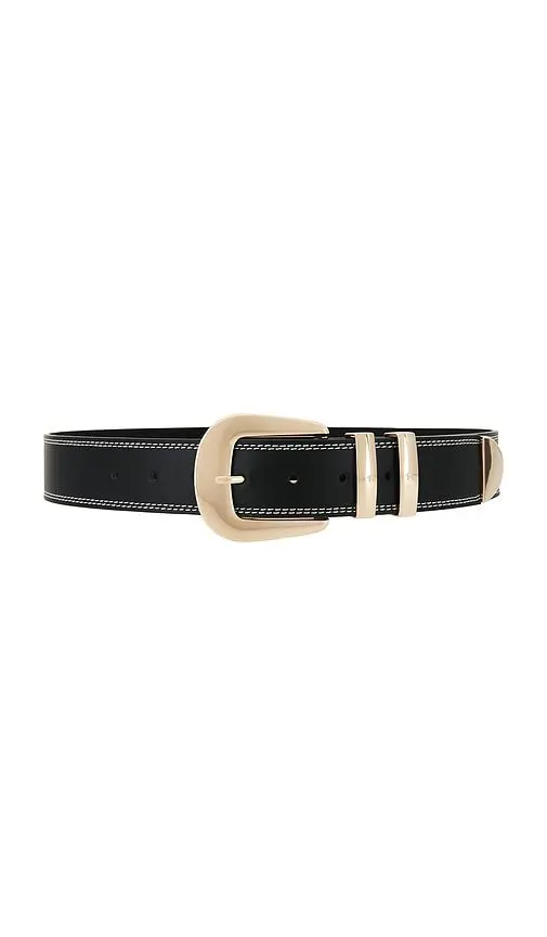 PETIT MOMENTS Cher Topstitch Belt - Black & Gold