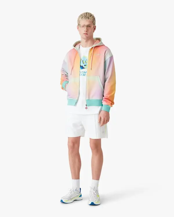 Casablanca Glass Zip Up Hooded Sweatshirt