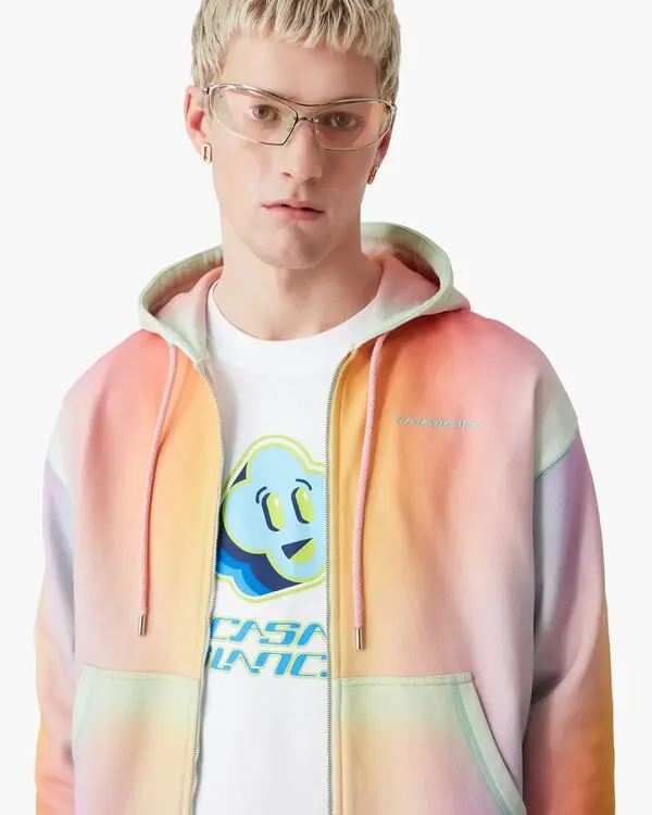 Casablanca Glass Zip Up Hooded Sweatshirt