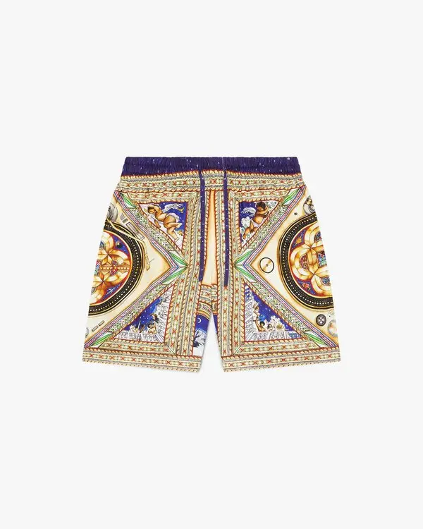 Casablanca Plafond Orne De Musique Silk Shorts - Multicolor