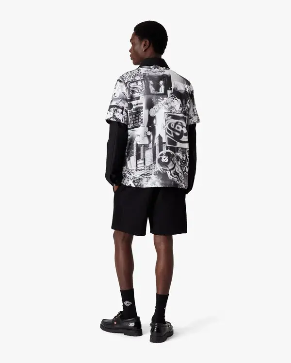 Casablanca Rave Collage Short Sleeve Mesh T-shirt - Multicolor
