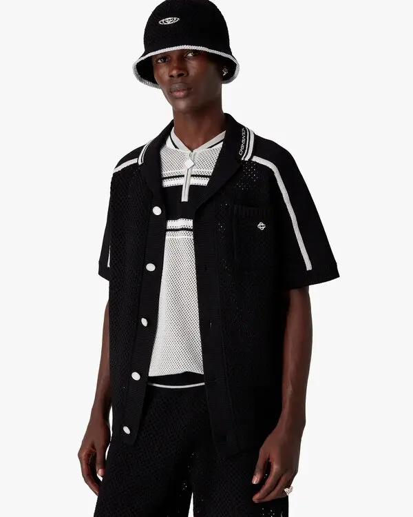 Casablanca Warp Logo Crochet Bucket Hat