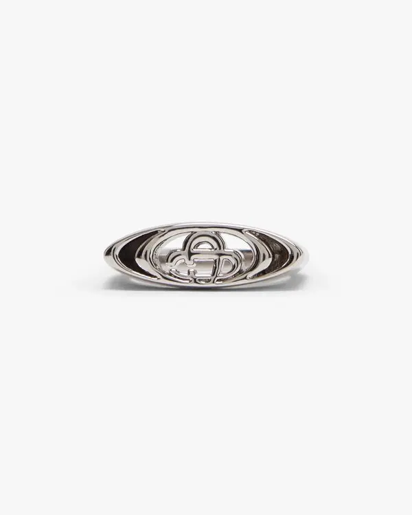 Casablanca Ripple Logo Signet Ring - Multicolor