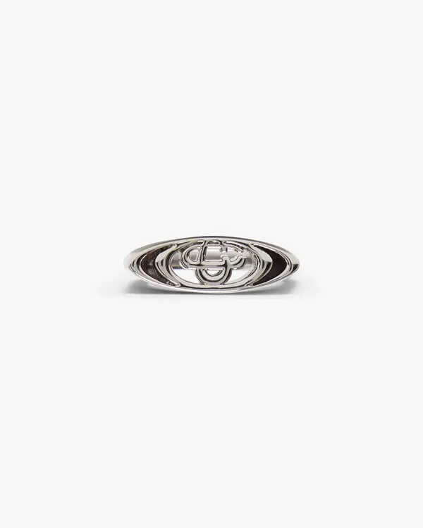 Casablanca Ripple Logo Signet Ring - Multicolor