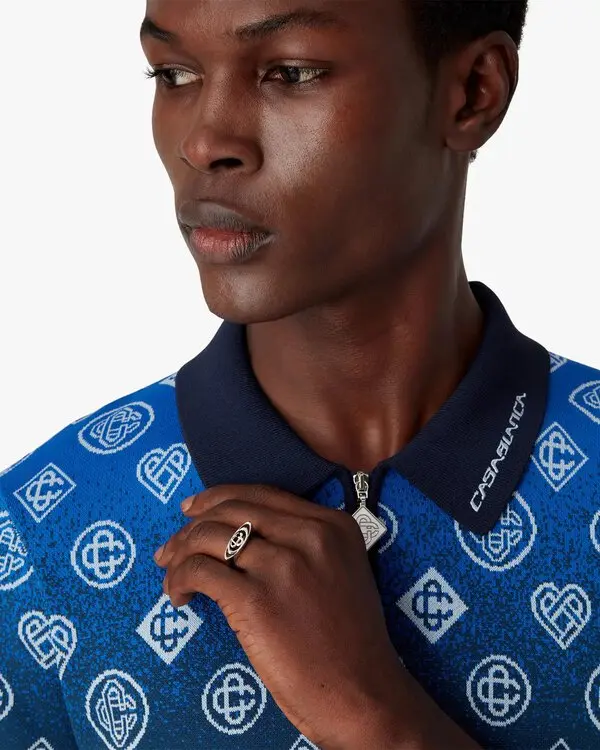 Casablanca Ripple Logo Signet Ring