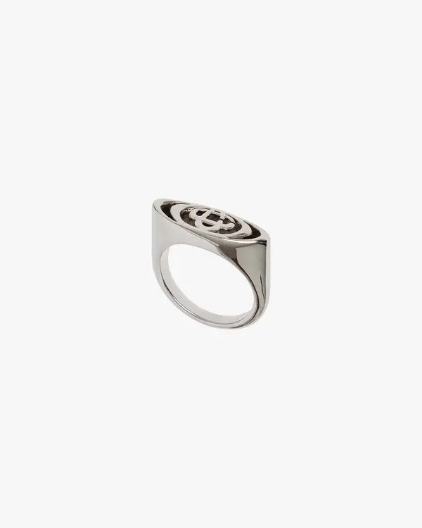 Casablanca Ripple Logo Signet Ring