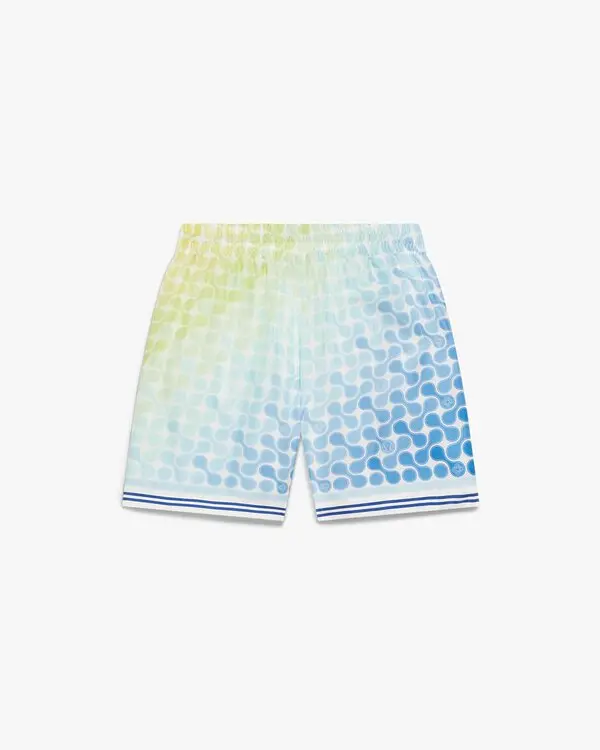 Casablanca Gradient Tennis Tile Silk Shorts - Multicolor