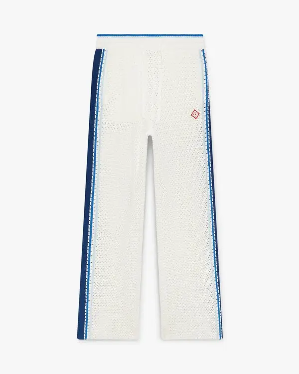 Casablanca White & Striped Mesh Track Pants