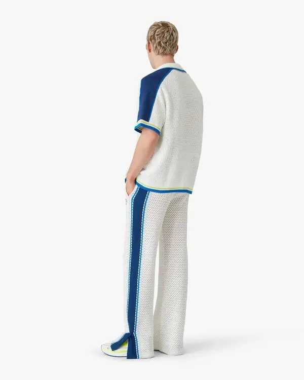 Casablanca White & Striped Mesh Track Pants