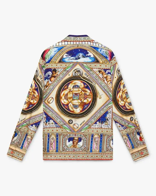 Casablanca Plafond Orne De Musique Long Sleeve Silk Shirt - Multicolor