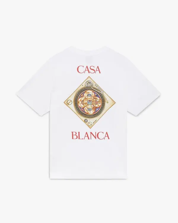 Casablanca Plafond Orne De Musique Short Sleeve T-shirt - White