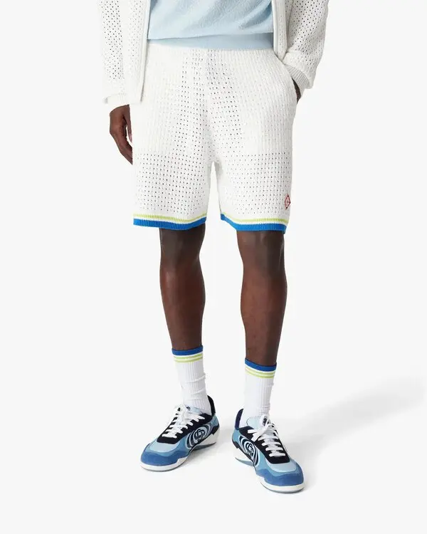 Casablanca Crochet Shorts - Blue