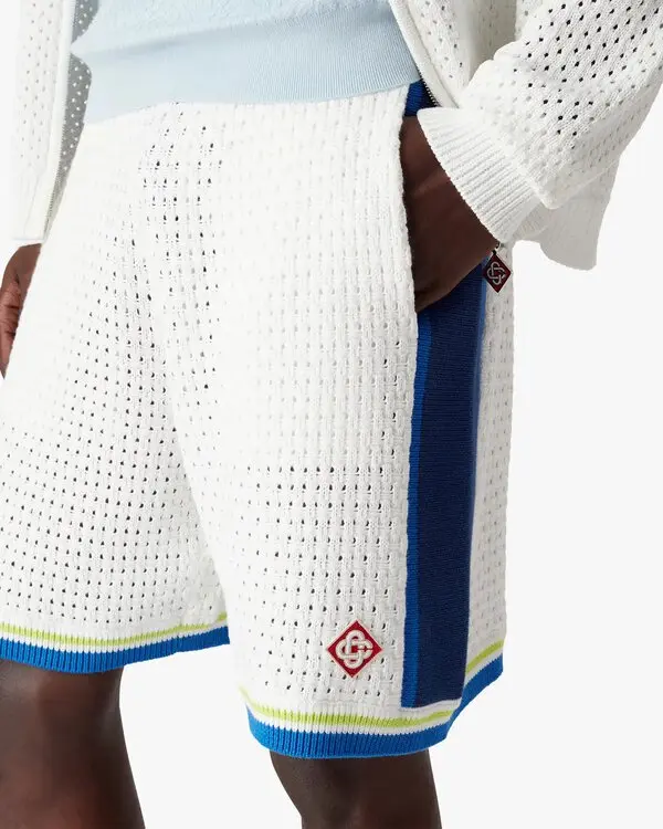 Casablanca Crochet Shorts - Blue