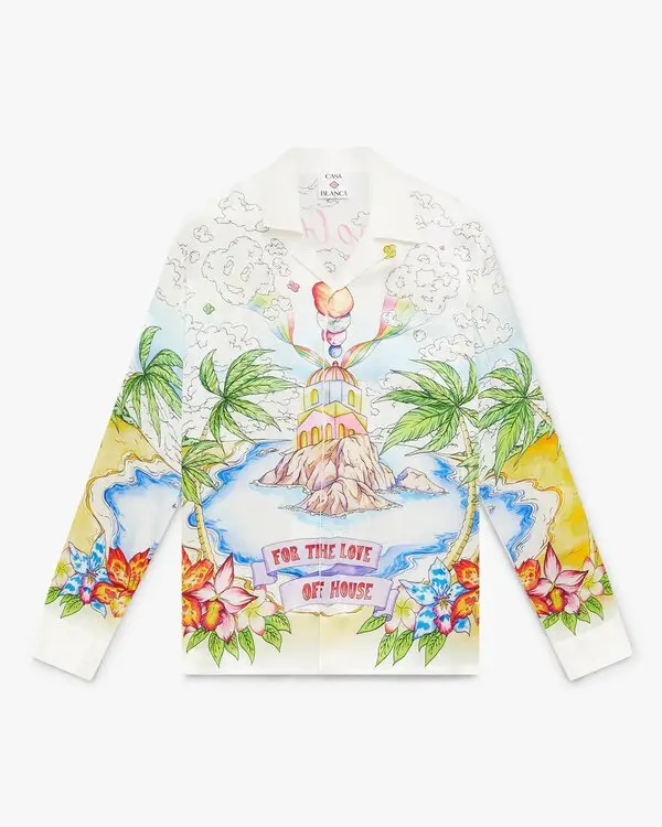 Casablanca Better Days Long Sleeve Silk Shirt