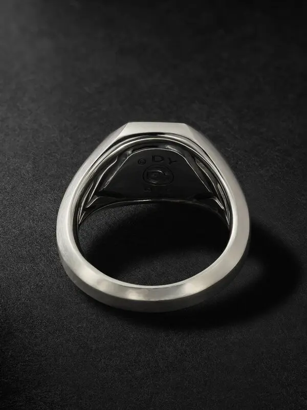 David Yurman Streamline Pietersite Signet Ring - Silver