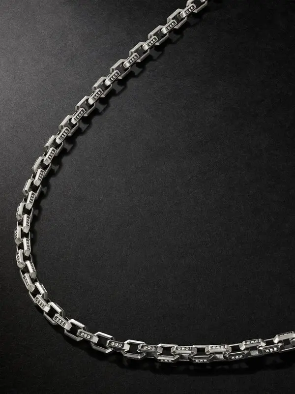 David Yurman Streamline® Sterling Diamond Chain Necklace - Silver