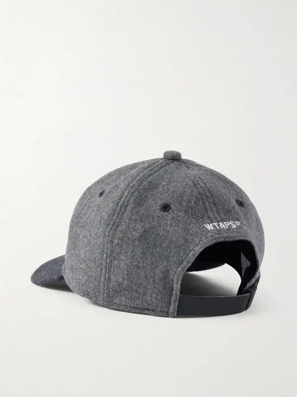 WTAPS Logo-embroidered Wool-blend Flannel Baseball Cap