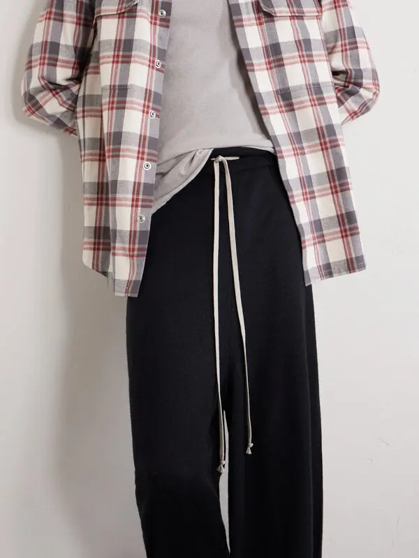 Rick Owens Tapered Boiled-cashmere Sweatpants