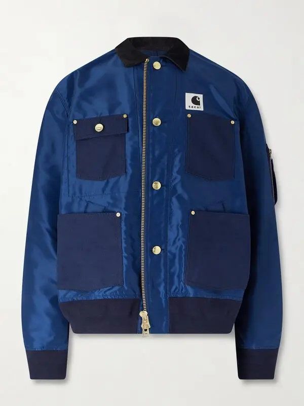 Sacai Carhartt Wip Padded Bomber Jacket - Blue