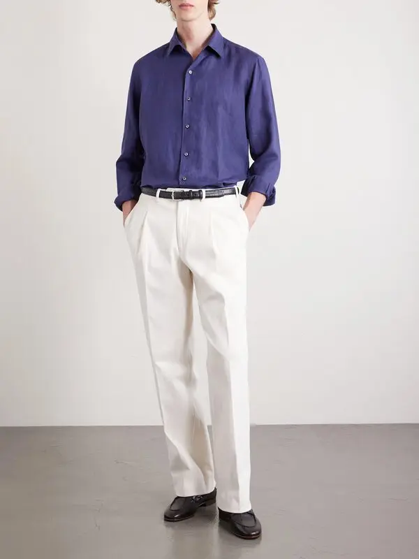 Zegna Oasi Linen Shirt - Blue