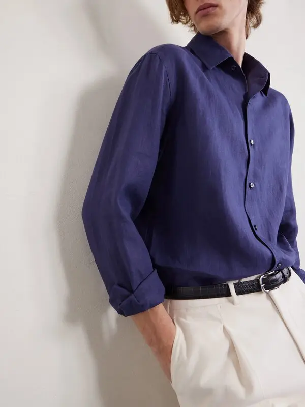Zegna Oasi Linen Shirt - Blue