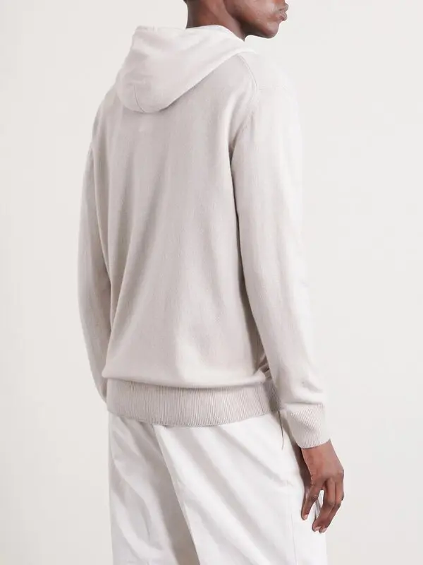 Eleventy Cashmere Zip-up Hoodie - Neutrals