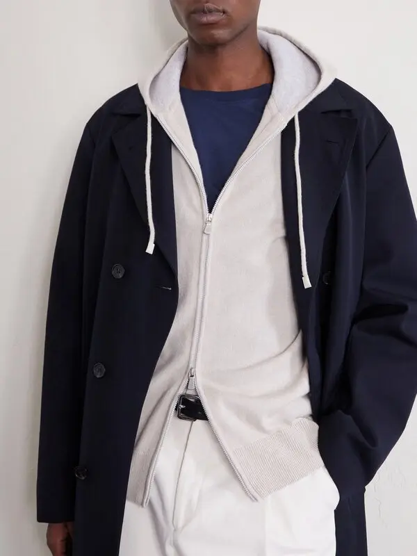 Eleventy Cashmere Zip-up Hoodie - Neutrals