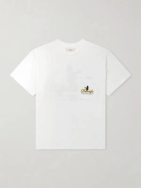 CHERRY LOS ANGELES Outfitter Printed Cotton-jersey T-shirt - White