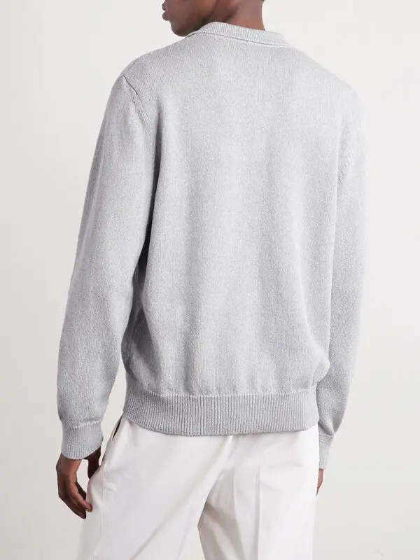 Eleventy Cotton And Silk-blend Cardigan