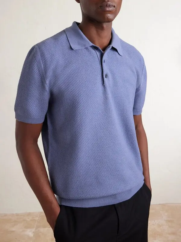 Canali Cotton-piqué Polo Shirt