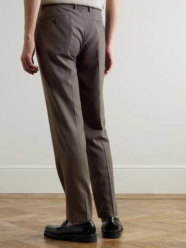 Sunspel Straight-leg Textured Wool-blend Suit Trousers
