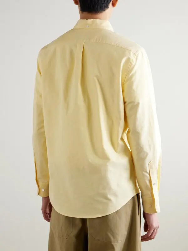 Portuguese Flannel Belavista Button-down Collar Cotton Shirt - Yellow