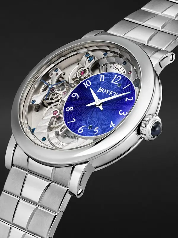 BOVET Récital 12 Hand-wound Titanium Watch - Blue