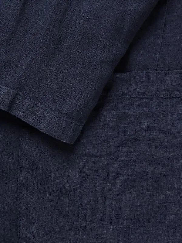 Hartford Jobby Pat Linen Suit Jacket - Blue