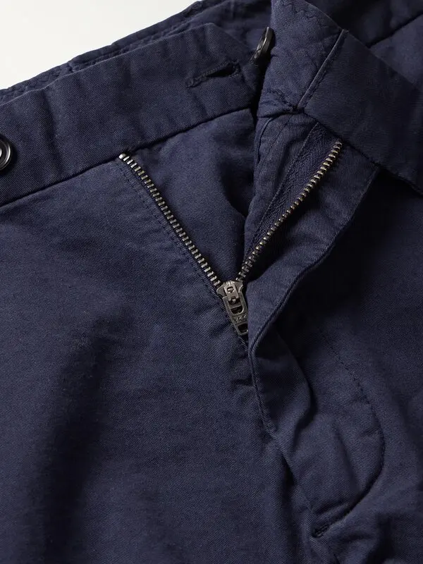 Hartford Taylor Straight-leg Cotton-gabardine Trousers - Blue