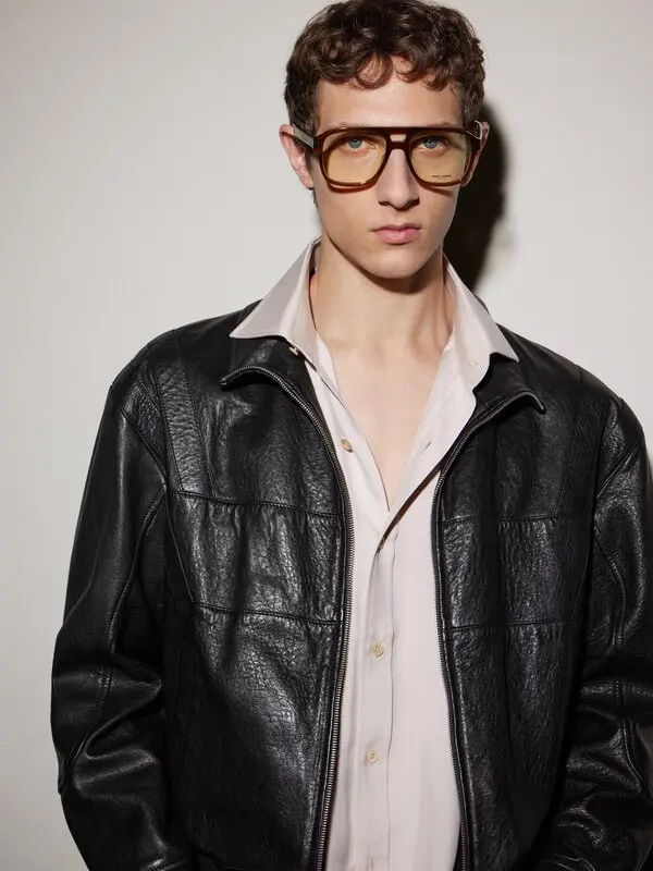 Saint Laurent Acetate Aviator Optical Glasses