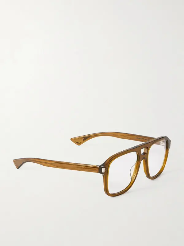 Saint Laurent Acetate Aviator Optical Glasses