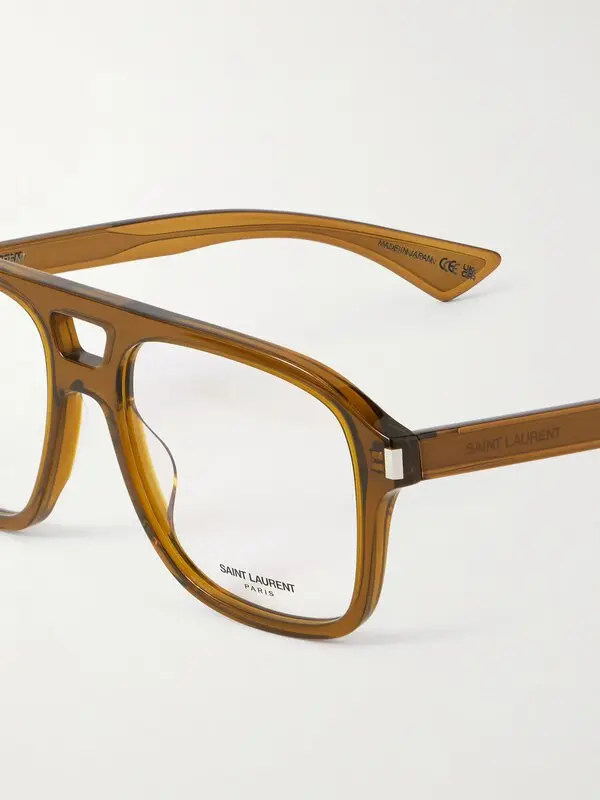 Saint Laurent Acetate Aviator Optical Glasses