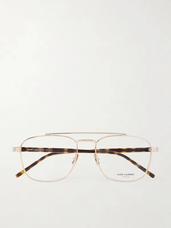 Saint Laurent Pilot Optical Glasses - Gold