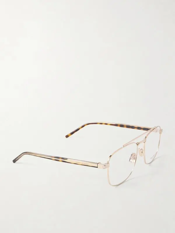 Saint Laurent Pilot Optical Glasses - Gold