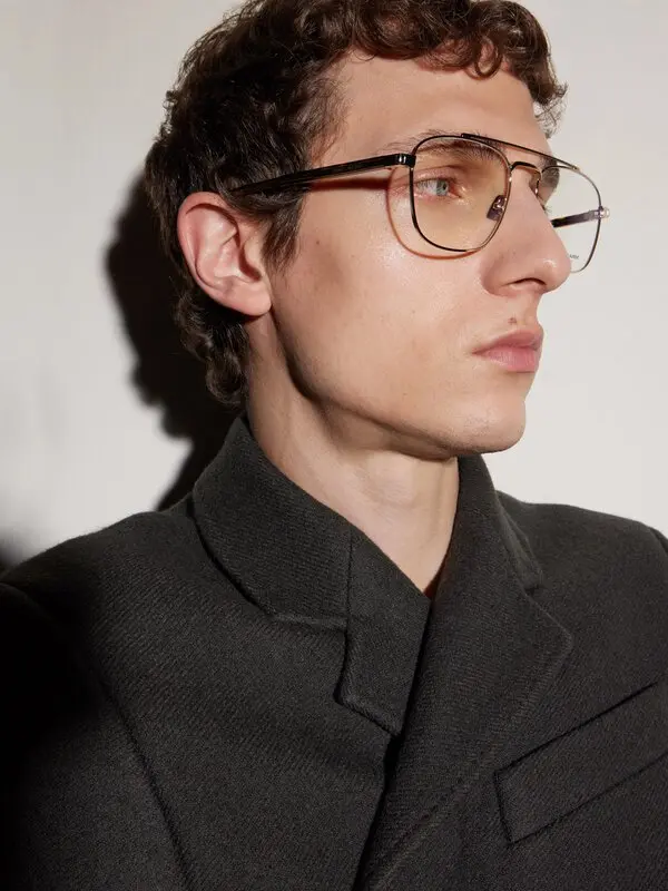 Saint Laurent Pilot Optical Glasses - Gold