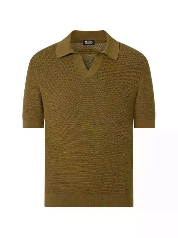 Zegna V-neck Polo Shirt