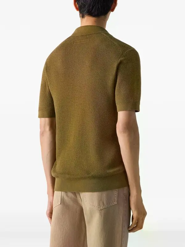 Zegna V-neck Polo Shirt