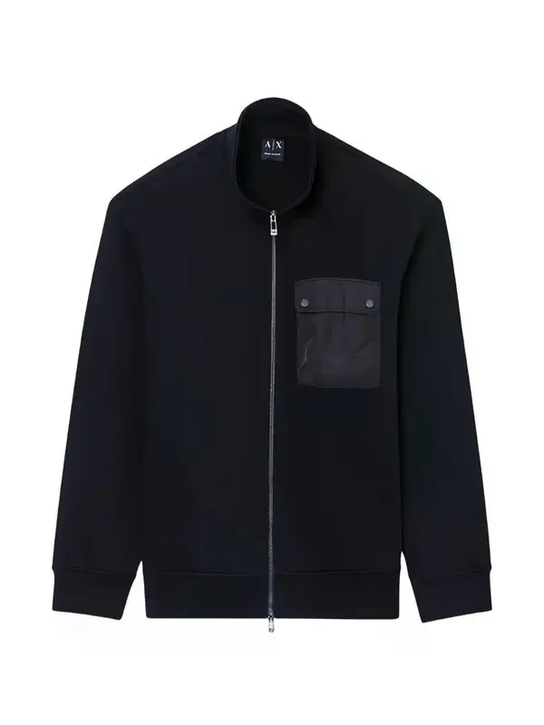 Armani Exchange Zip Sweatshirt With Chest Pocket