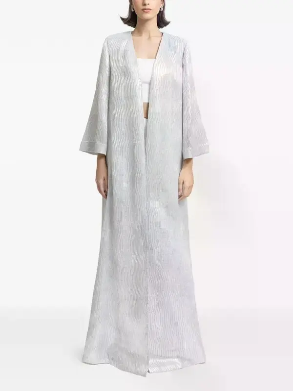GEMY MAALOUF Loose-cut Maxi Kaftan - Silver