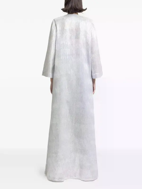GEMY MAALOUF Loose-cut Maxi Kaftan - Silver