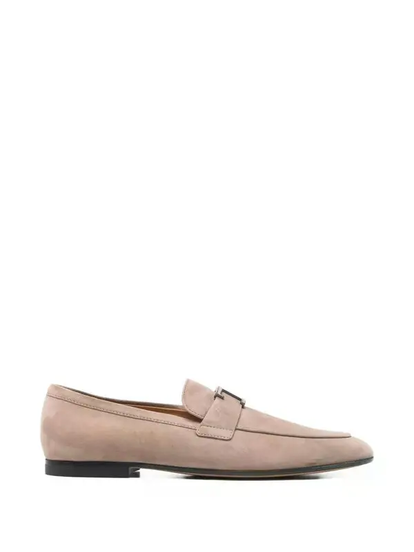 TOD'S Logo-plaque Loafers - Neutrals